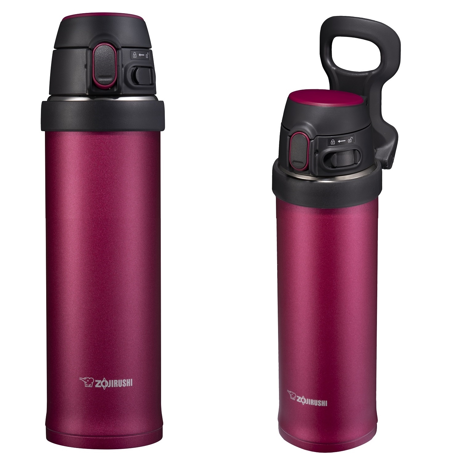 Ripley - TERMO HANDLE FLIP-AND-GO ACERO INOXIDABLE MUG ZOJIRUSHI 480ML COLOR ROJO SM-QHE48RK (PZA)