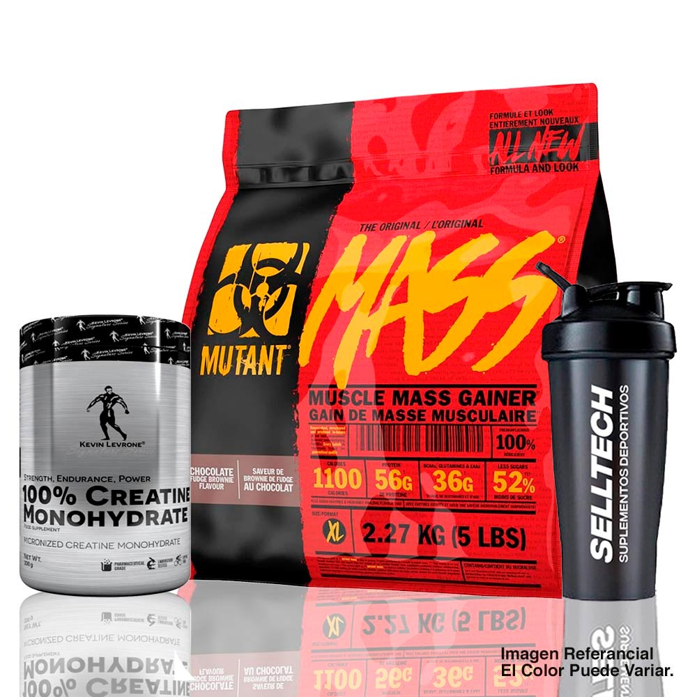 Ripley - PACK MUTANT MASS 5LB CHOCOLATE+CREATINA KEVIN LEVRONE 300GR