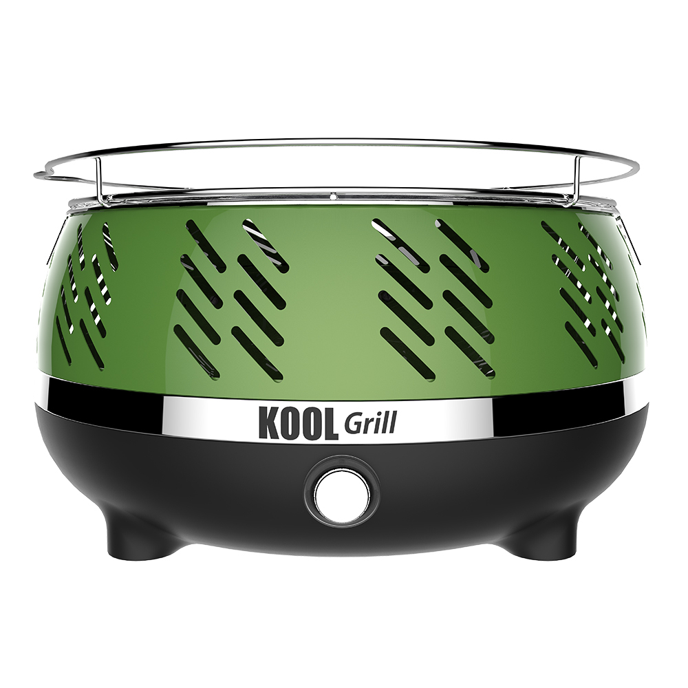 KOOL GRILL Kool Grill V2 Portable Outdoor Charcoal Grill BBQ/Roaster w ...