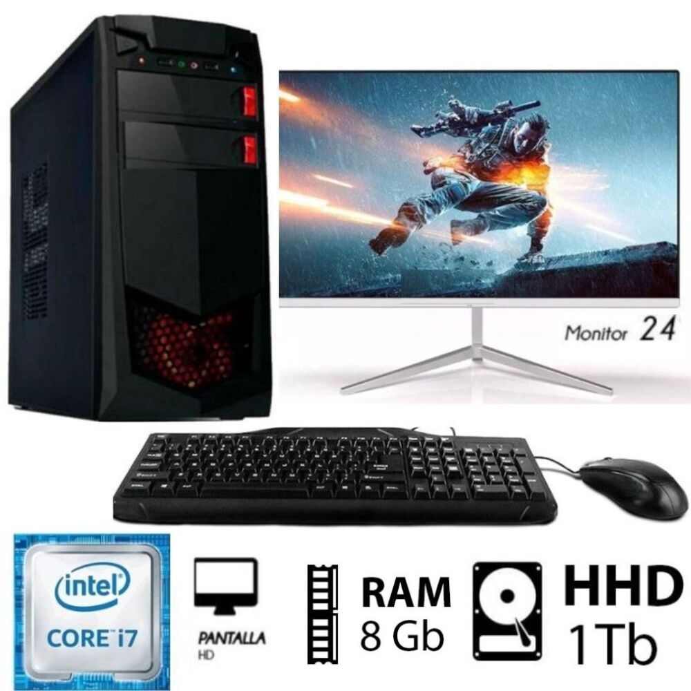 Ripley - COMPUTADORA PC INTEL CORE I7 3.4GHZ MONITOR 24' RAM 8GB DISCO ...